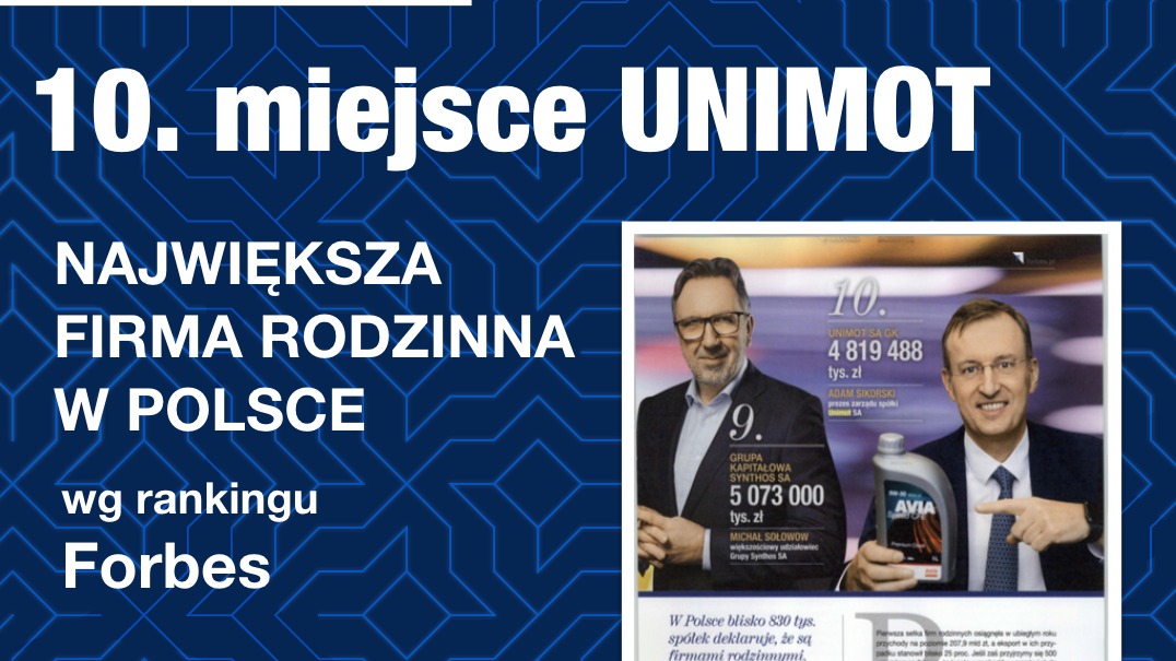 Unimot na 10. miejscu firm rodzinnych w Polsce - UNIMOT S.A